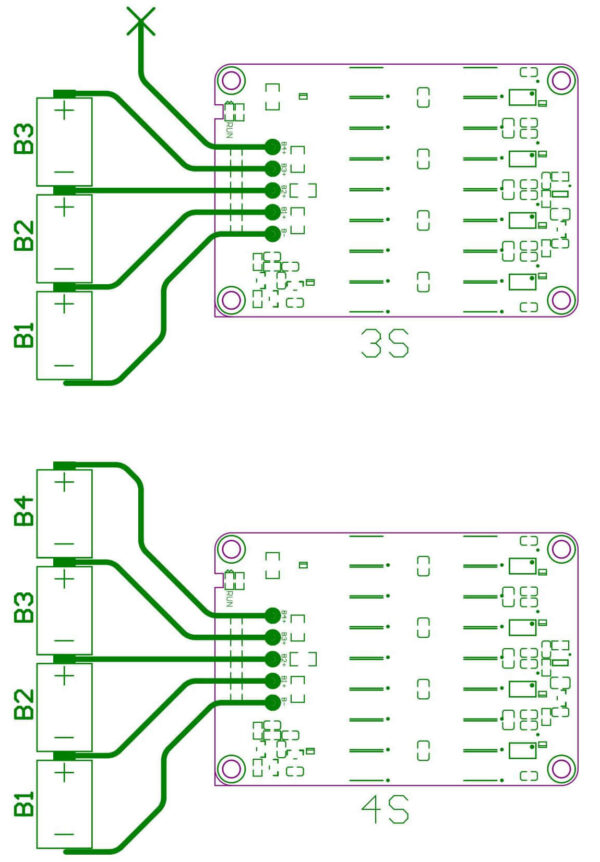 Wiring diagram Of 3S – 4S 5A Capacitor Active Equalizer Balancer ...